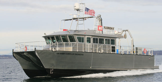 水文地理研究船专业船 - 62’ USACE Florida II - All American Marine - 双体船 / 舷内 / 铝制
