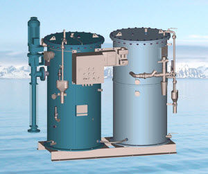 船舶分离器 - TURBULO - Simplex Americas - 水/油 / 立式 / 用于舱底水